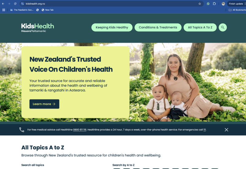 KidsHealth | The Paediatric Society of NZ | Te Kāhui Mātai Arotamariki ...